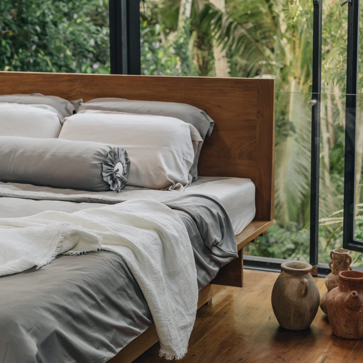 Cosy Double Linen Throw | Bedding Blanket | Heveya® Bali